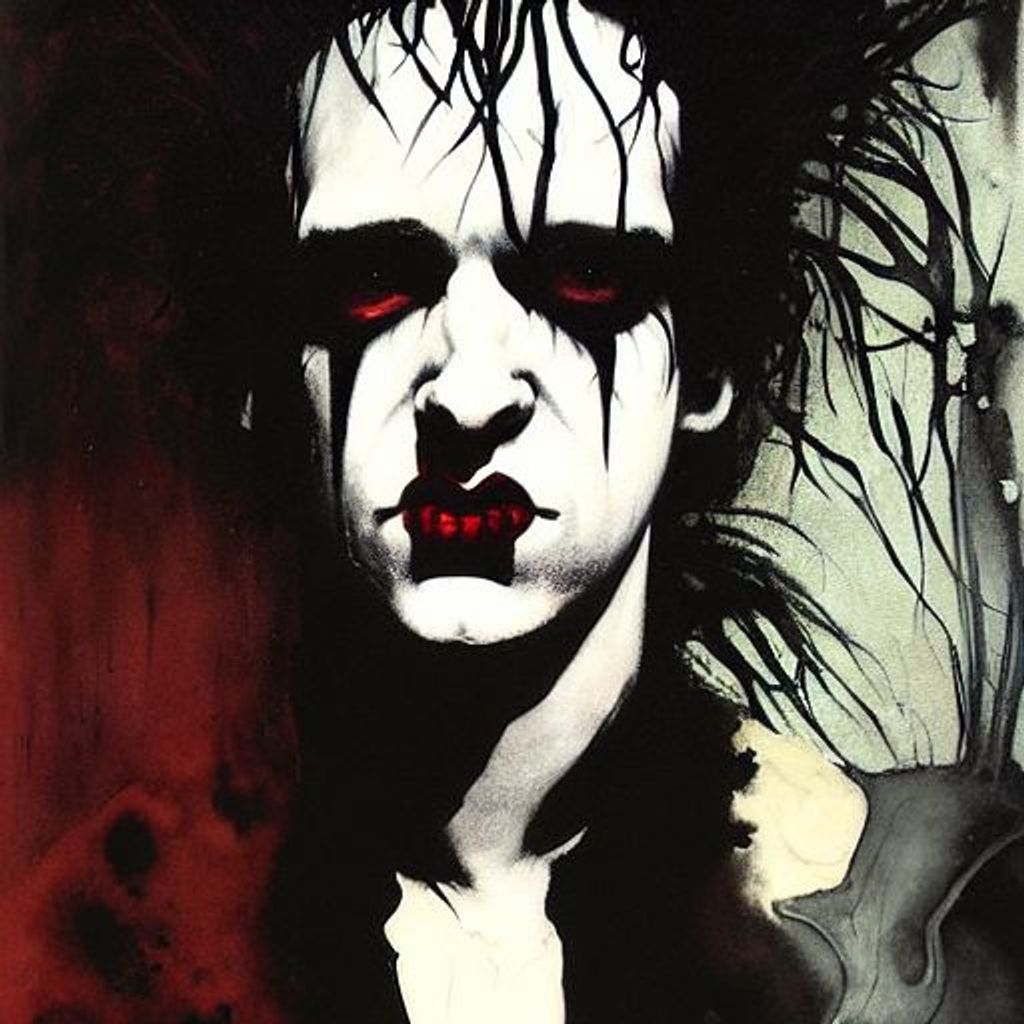portrait of young robert smith as dream from sandman...