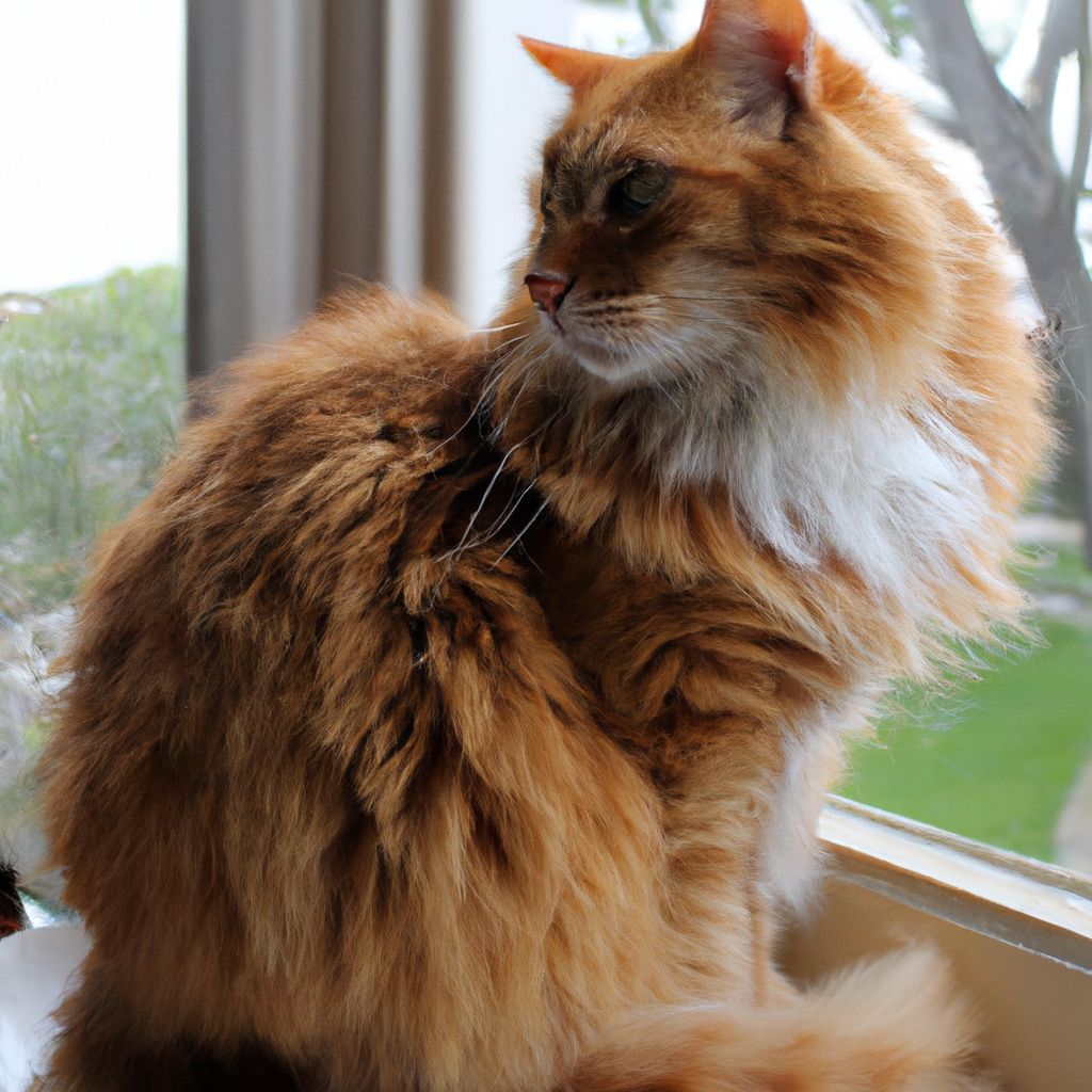 Orange cat on window sill | OpenArt