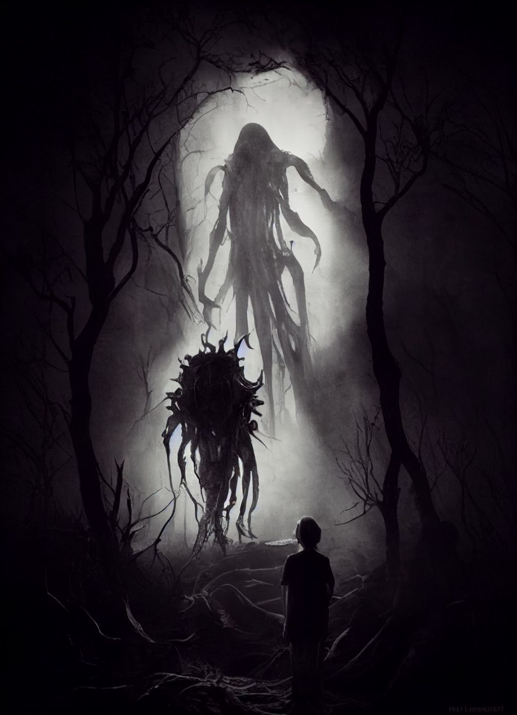 create an image of a ghastly shadow creature. it's b... | OpenArt