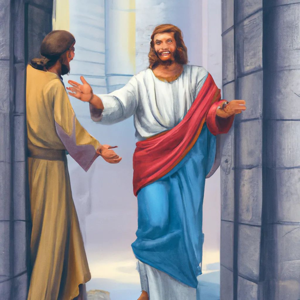 Jesus calling to the resurrected, Lazarus who stands... | OpenArt