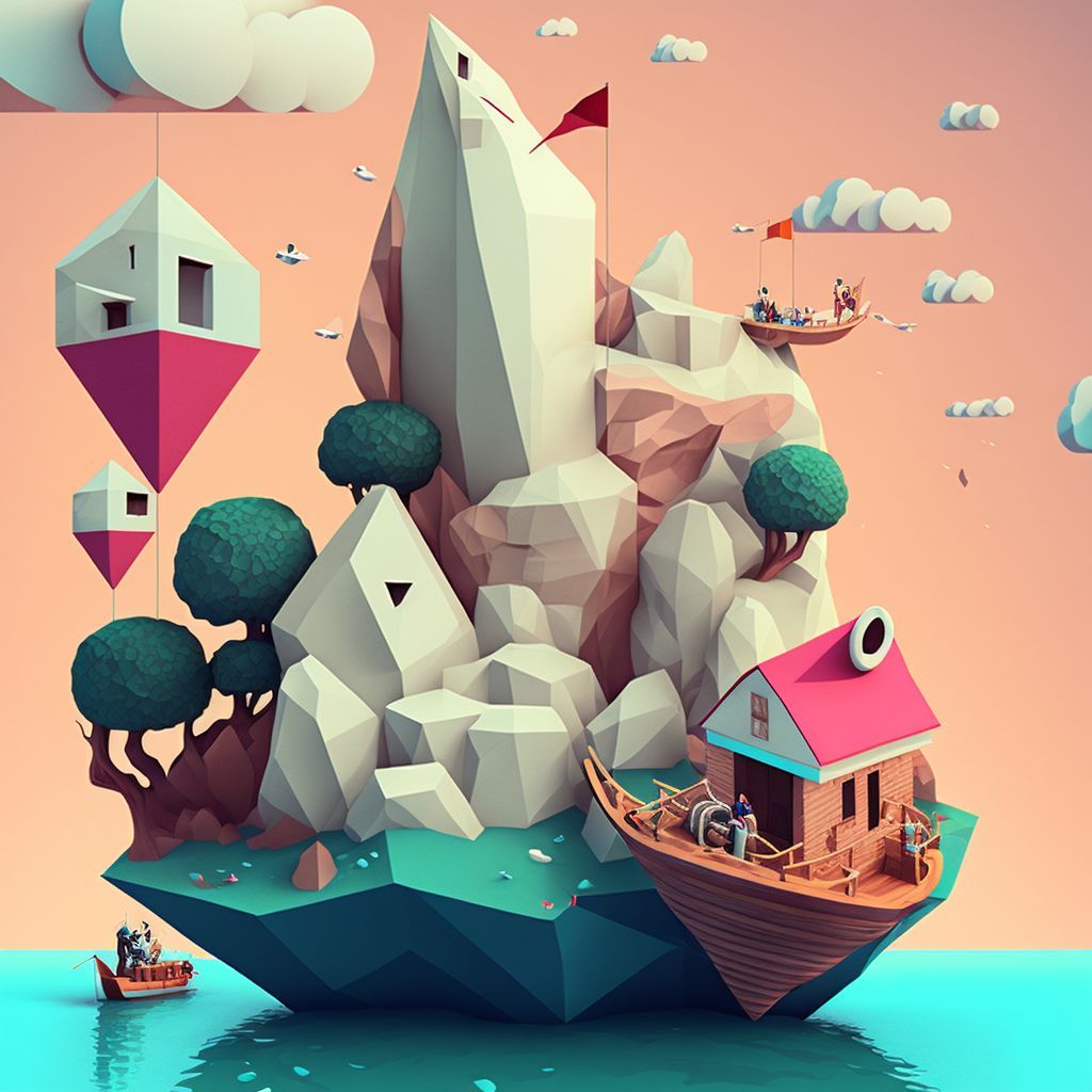vector dreams, surrealism, 3d paper art | OpenArt