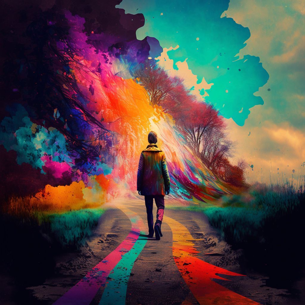 trails of color surrounds my world | OpenArt