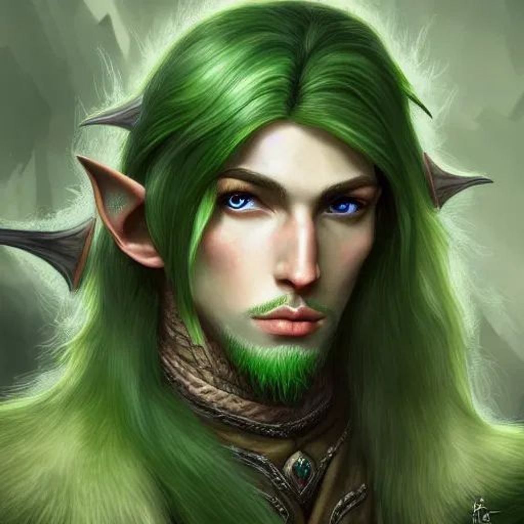 A highly detailed portrait of an elven male hunter,... | OpenArt