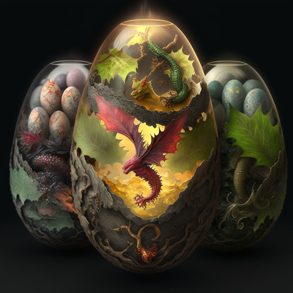 infusing the dragon eggs with the elements | OpenArt
