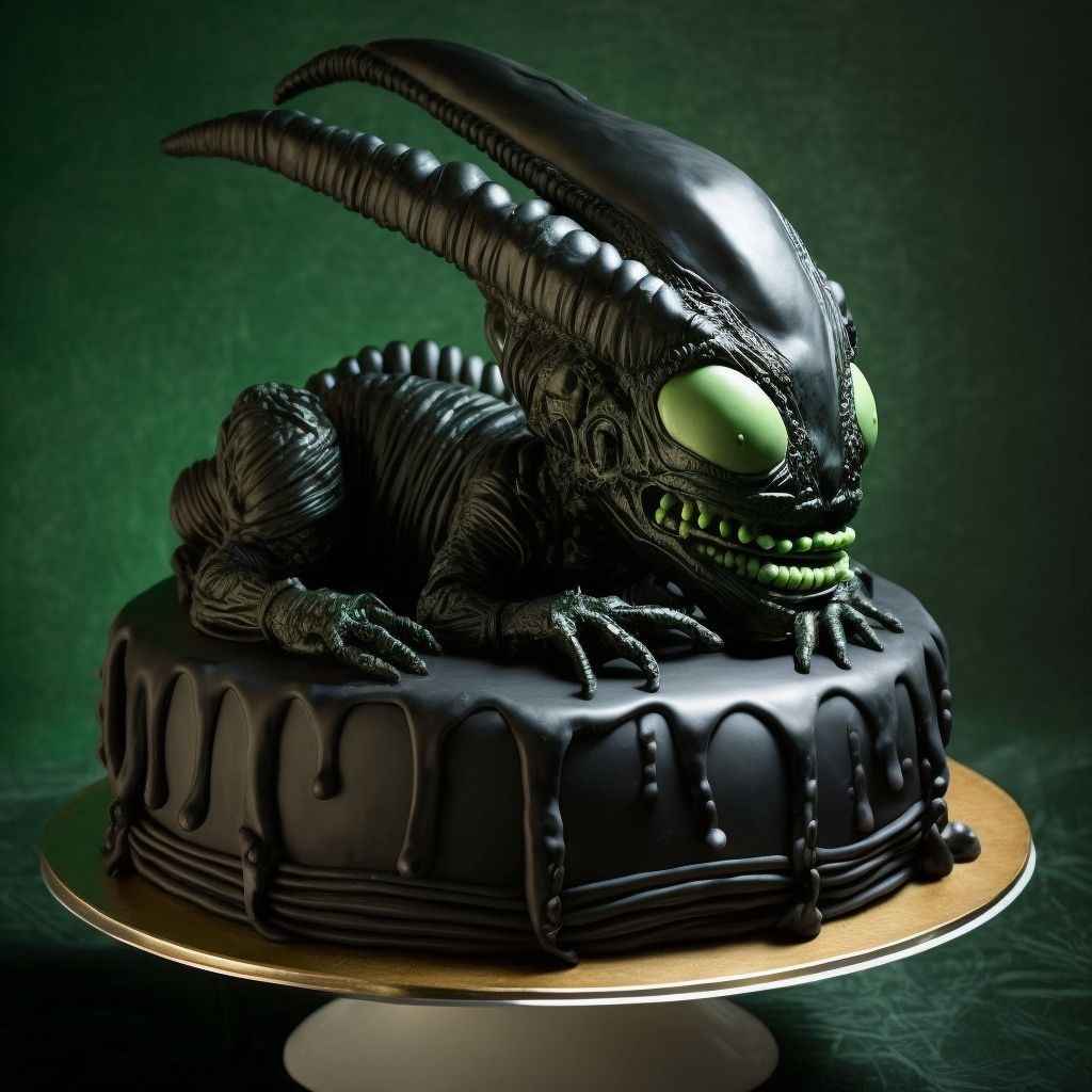 alien birthday cake | OpenArt