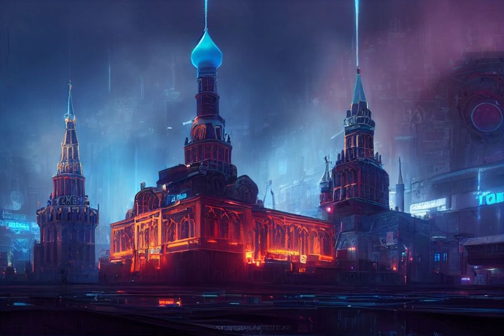 Russia's Kremlin in cyberspace, steampunk, soundwave...