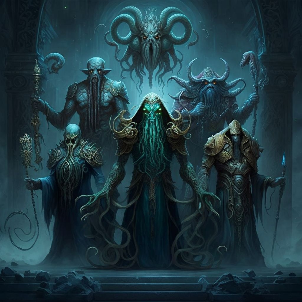 A warlock summoning a demon in artstyle | OpenArt