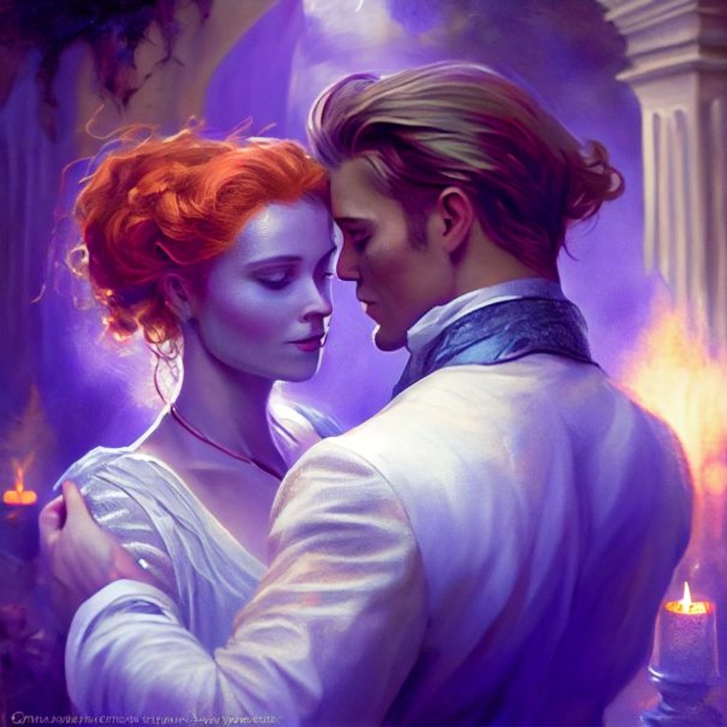 Male With Short Ginger Hair Dancing With Long Purple OpenArt male-with-short-ginger-hair-dancing-with-long-purple-openart