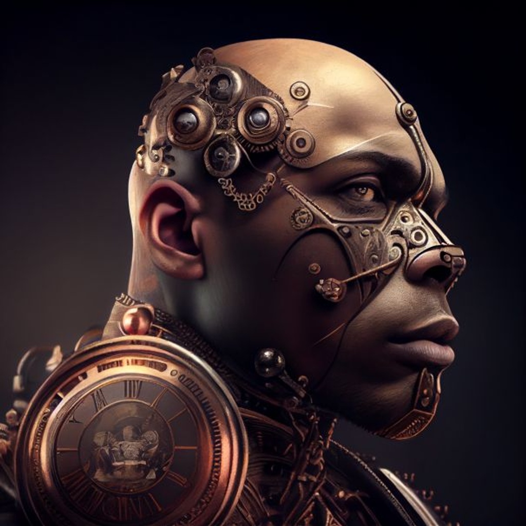 a painting depicting a man in front an elaborate tri... | OpenArt