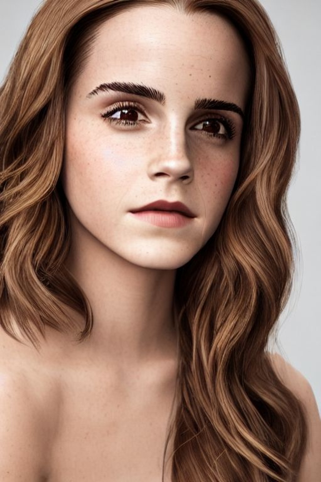 emma watson with brown hair, ((detailed face)), digi... | OpenArt