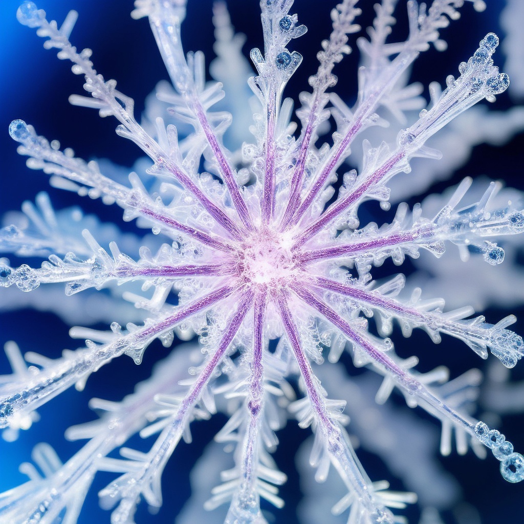 Close-up of an ice crystal | OpenArt