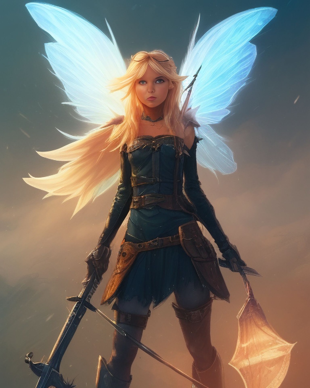 Samantha Smith as a avenging angel with flowing blon... | OpenArt