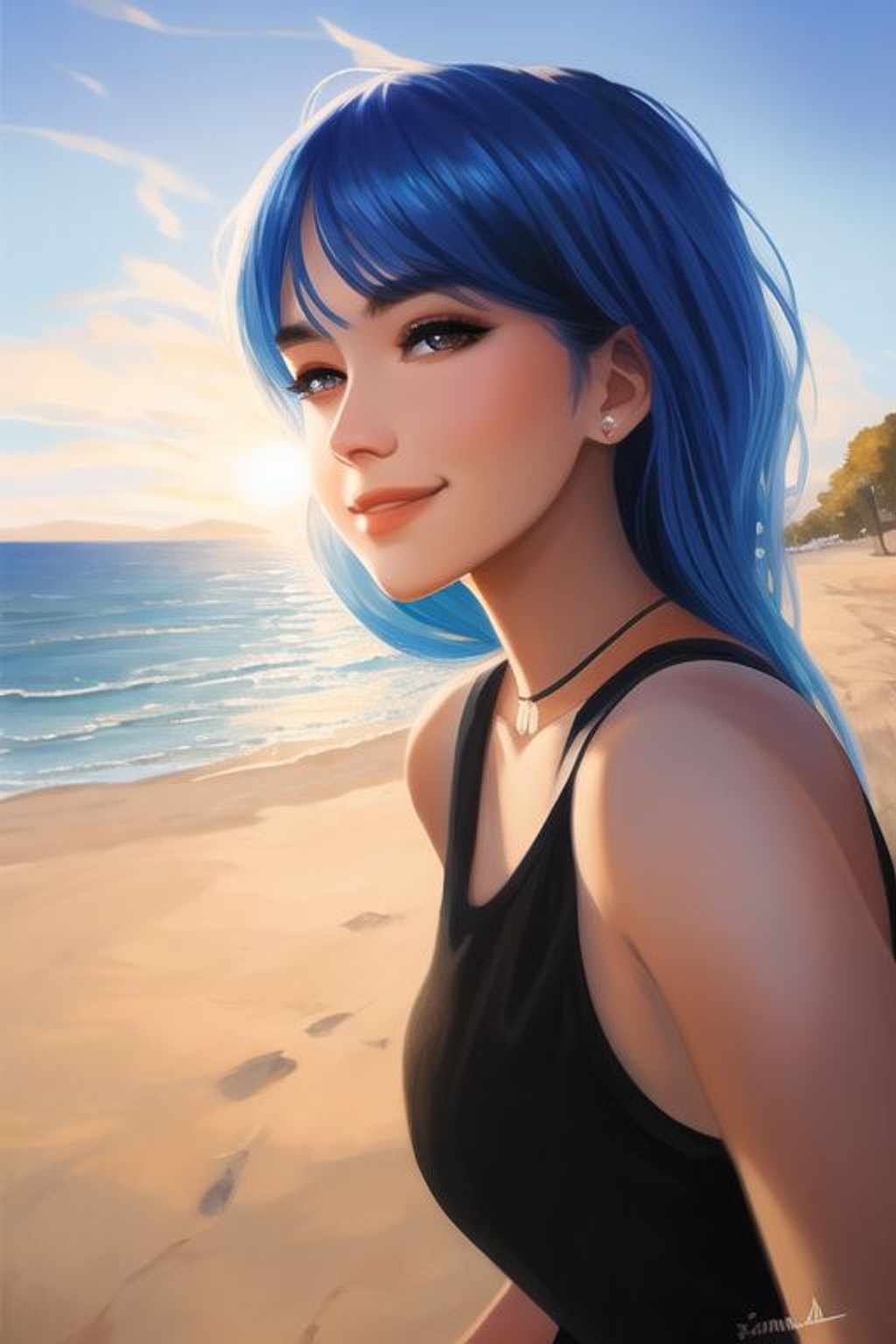 Blue Hair | OpenArt