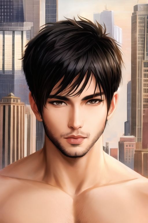 SamDoesArt, a boy, black hair, brown eyes, short hai... | OpenArt