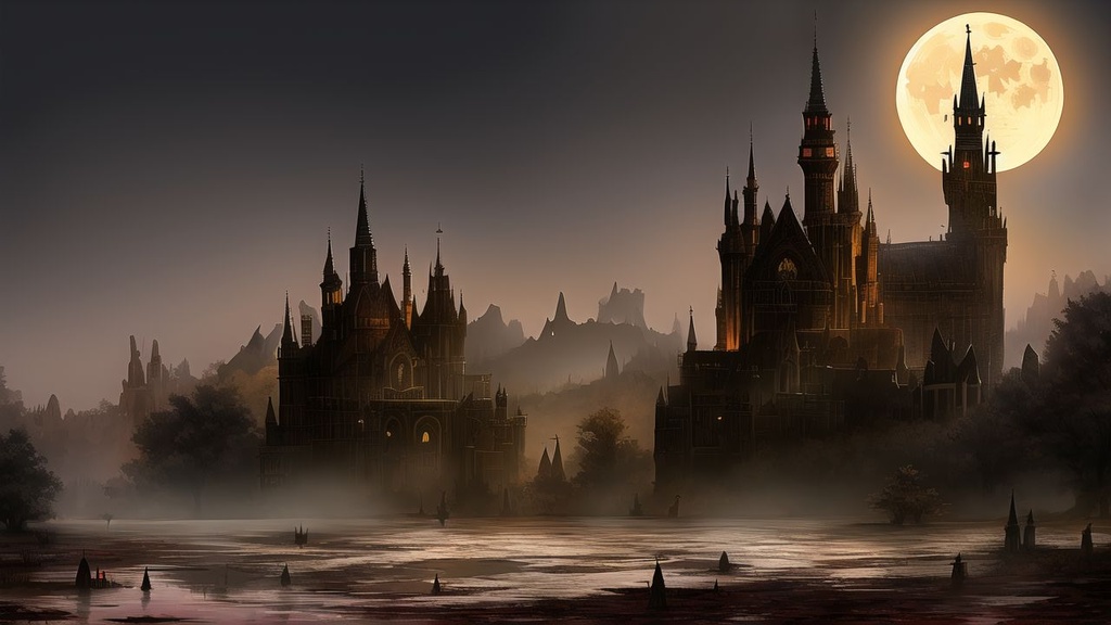 SamDoesArt, vampire castle, gothic architecture, dir... | OpenArt