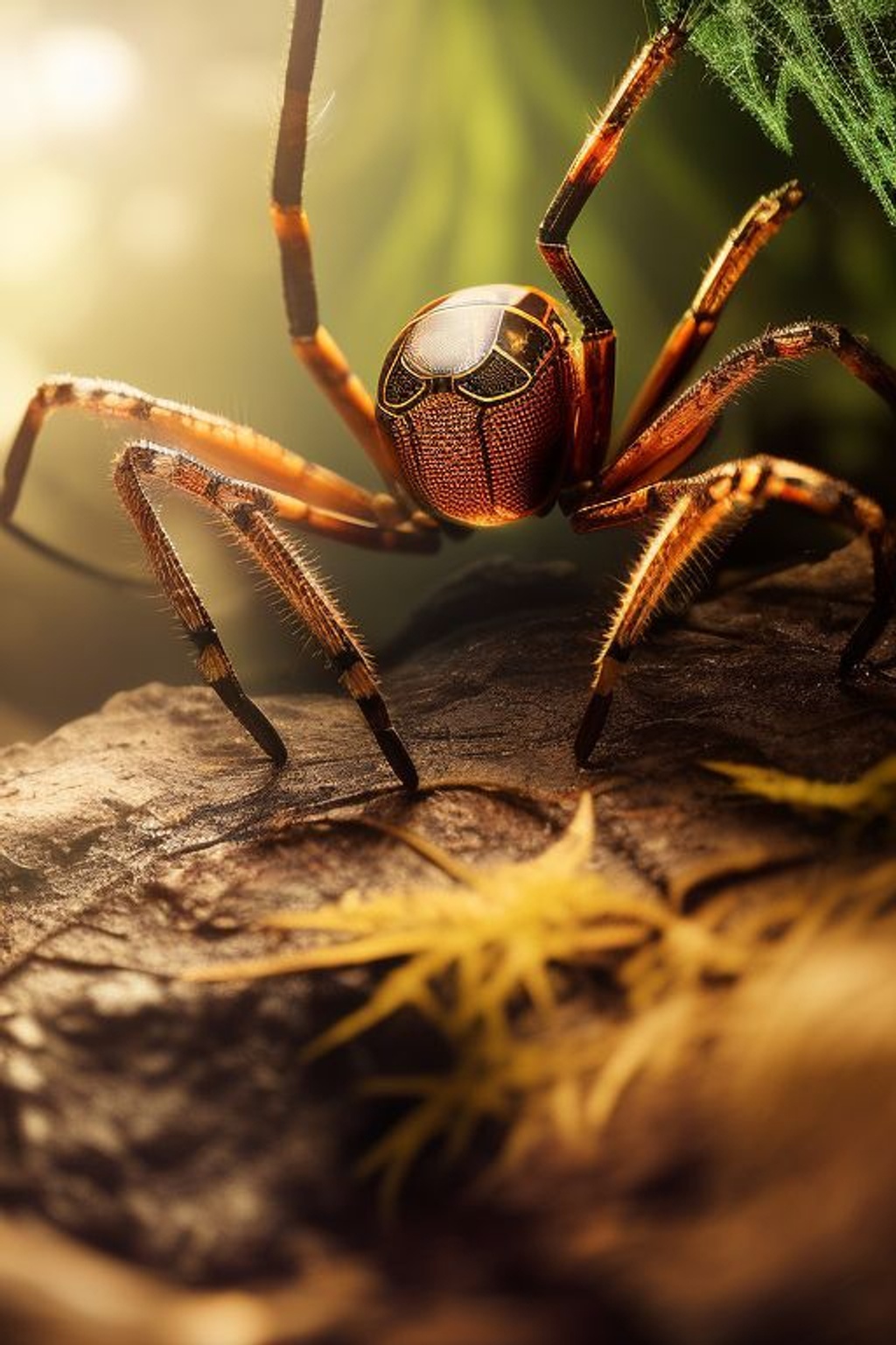 A terrifying cheesy meat spider ensnaring a candy mo... | OpenArt