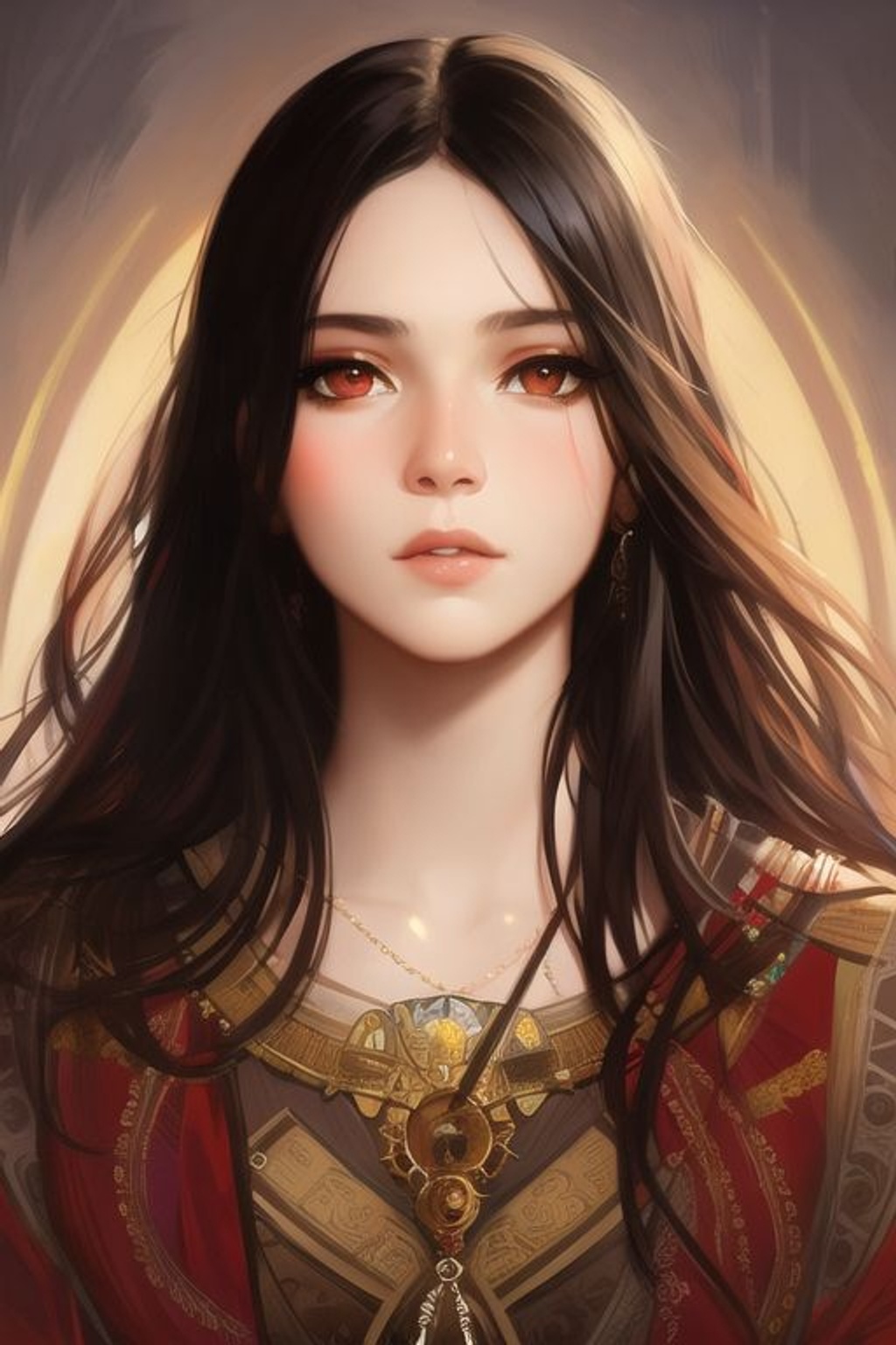 SamDoesArt, a girl, portrait, detailed face, red eye... | OpenArt