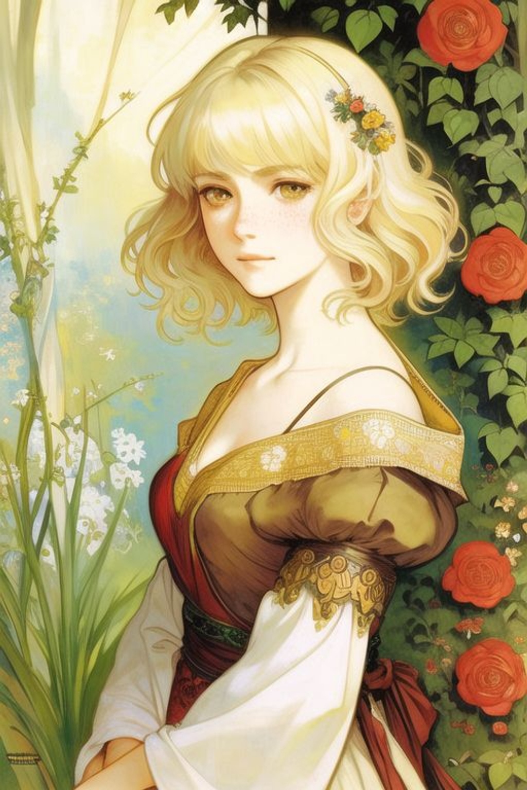 SamDoesArt, a girl, portrait, detailed face, yellow... | OpenArt