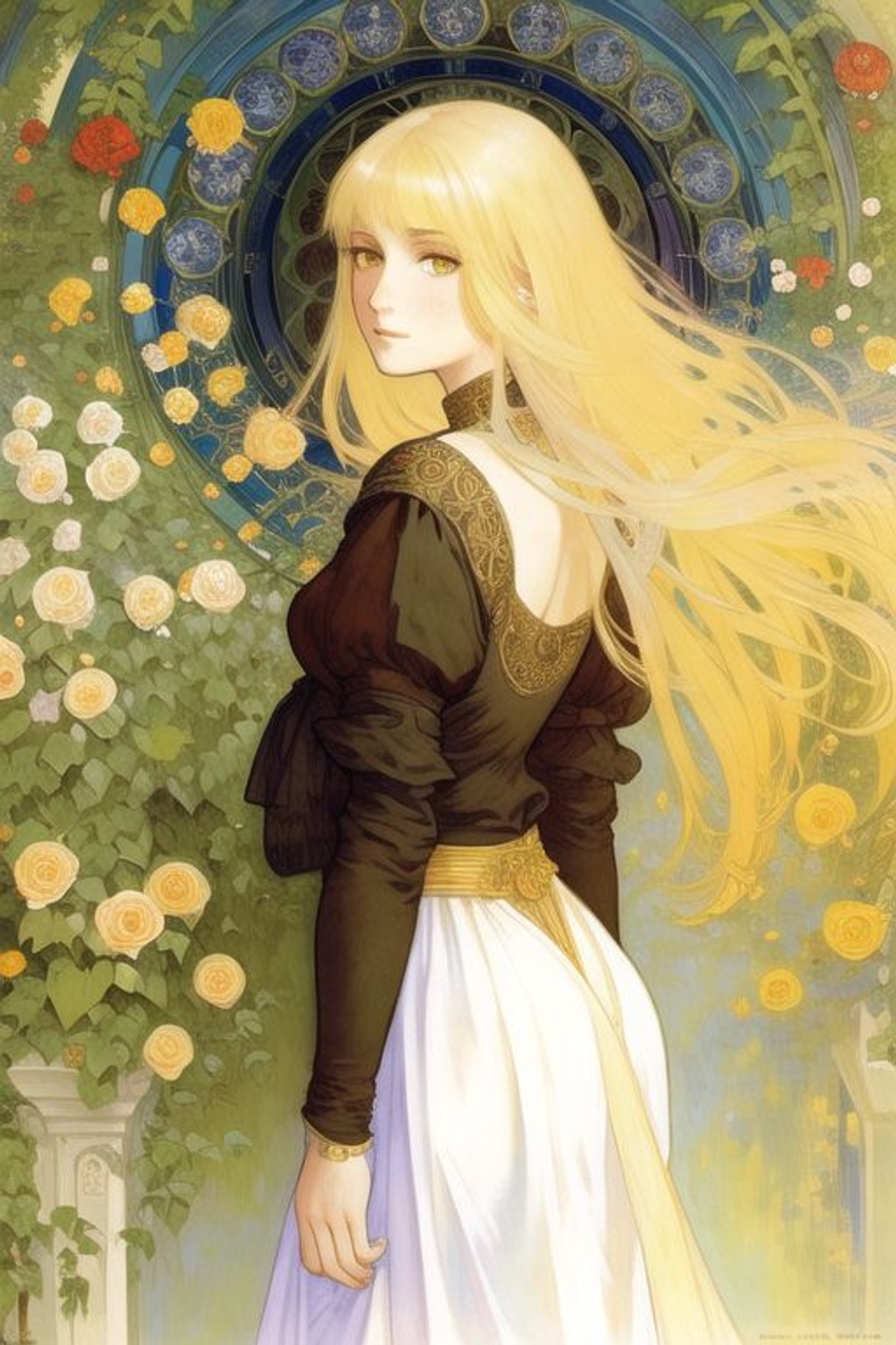 SamDoesArt, a girl, detailed face, yellow eyes, whi... | OpenArt