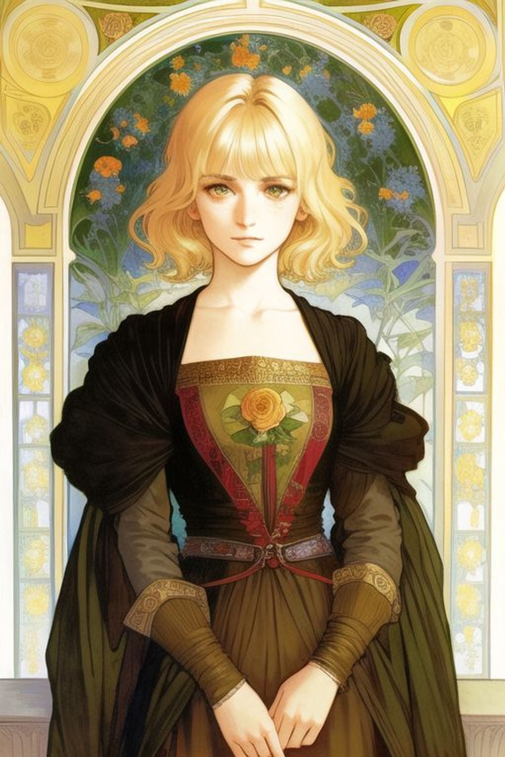 SamDoesArt, a girl, detailed face, yellow eyes, whi... | OpenArt