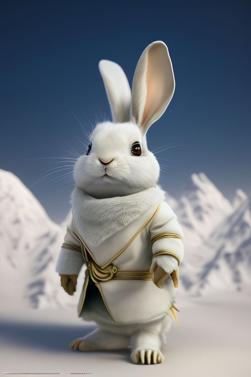White ninja rabbit | OpenArt