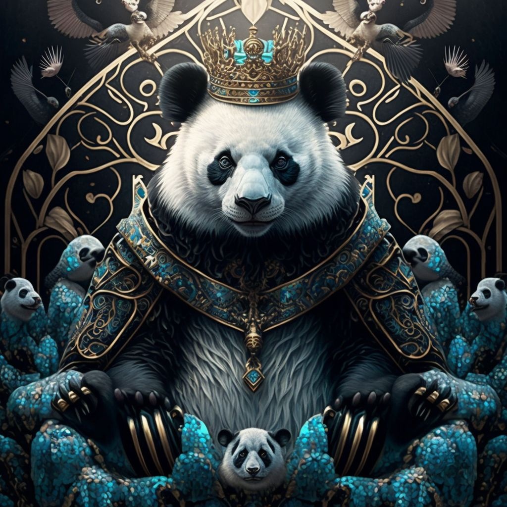 Hypnotic illustration of a panda meditating, hypnoti... | OpenArt
