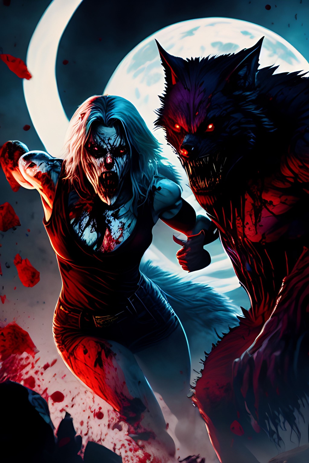 vivid dripping colors Joker ((Chrome Teeth)) vivid... | OpenArt