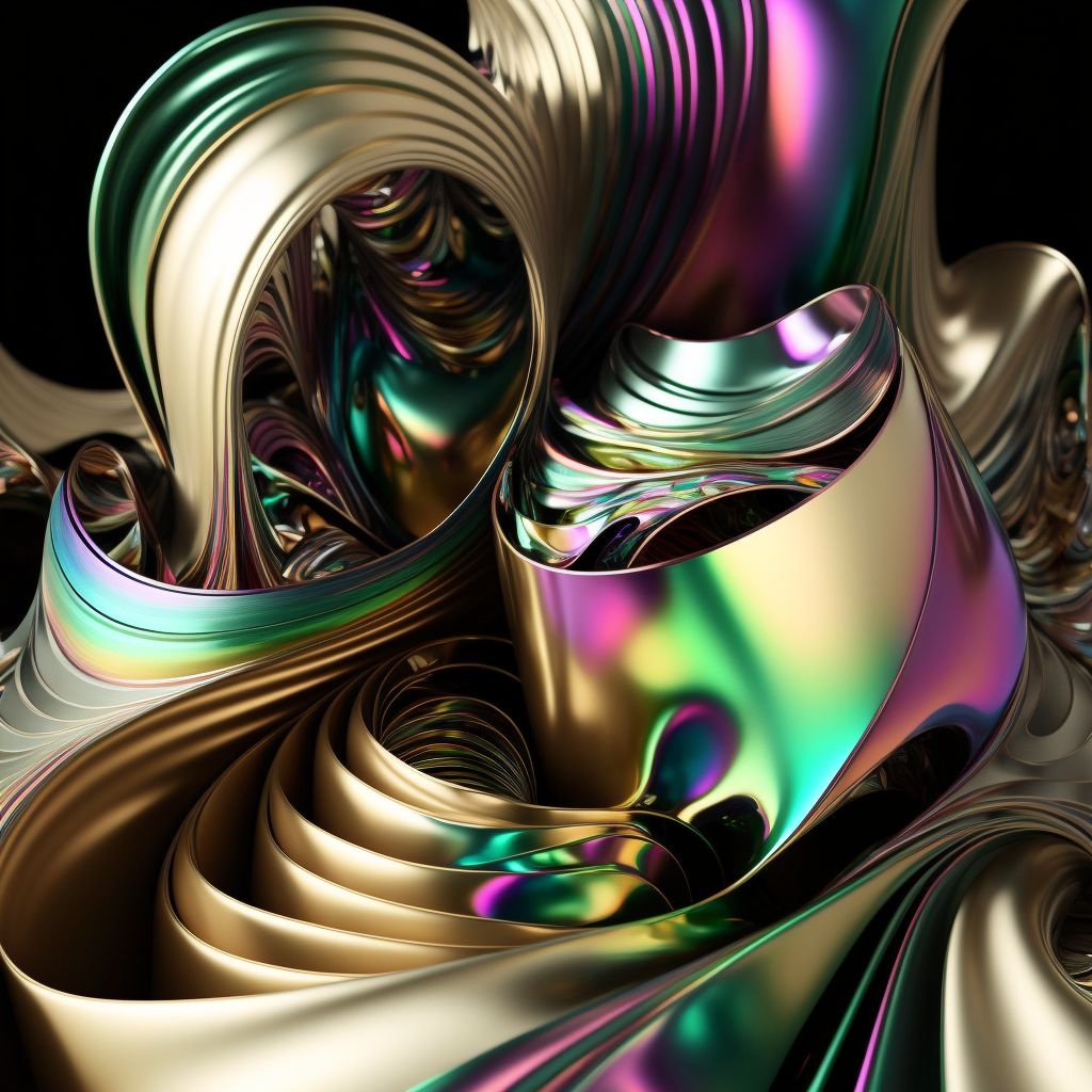 alien multicolor metallic patterns appear everywhere