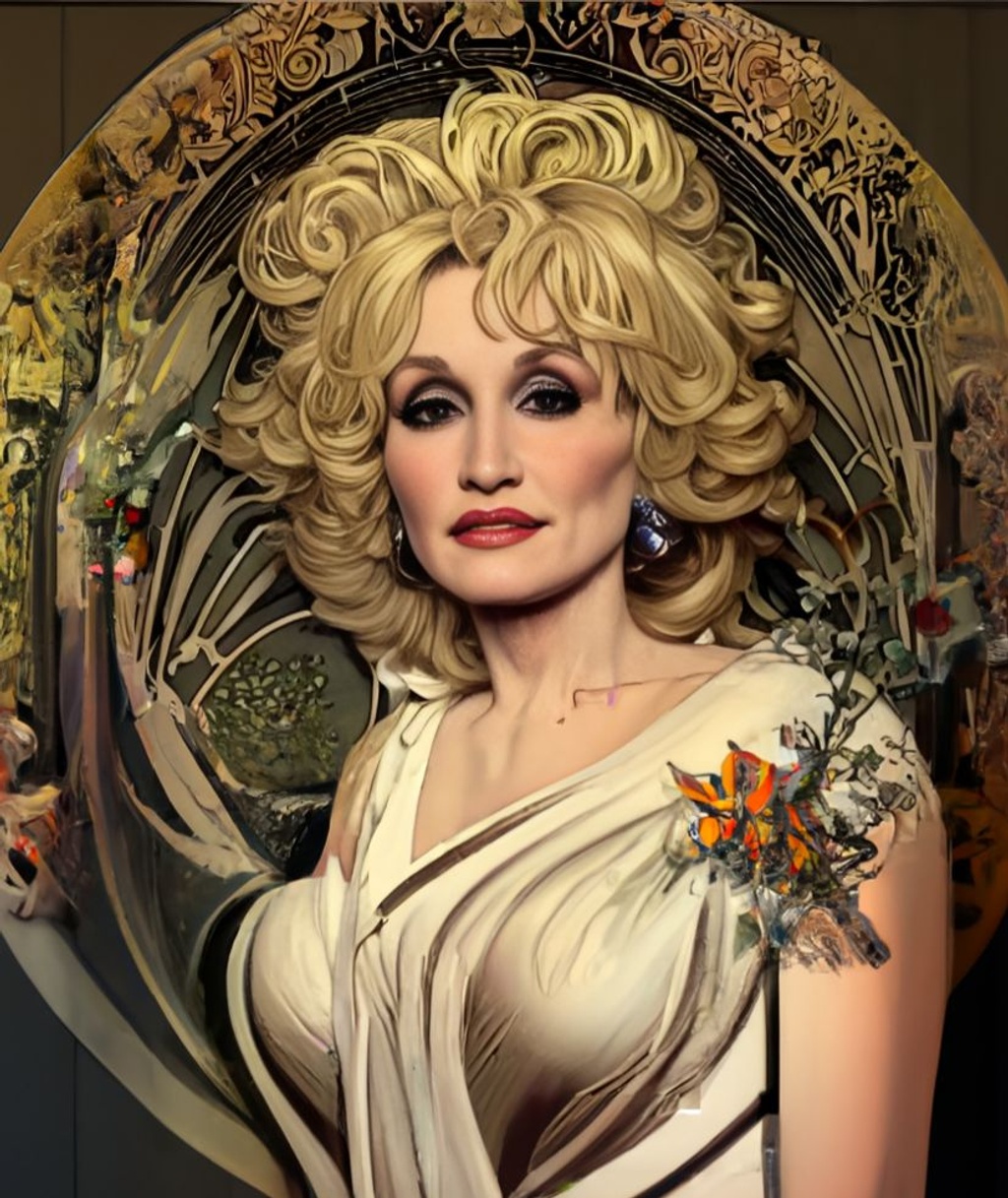 oil painting portrait of Dolly Parton Artgerm, greg...