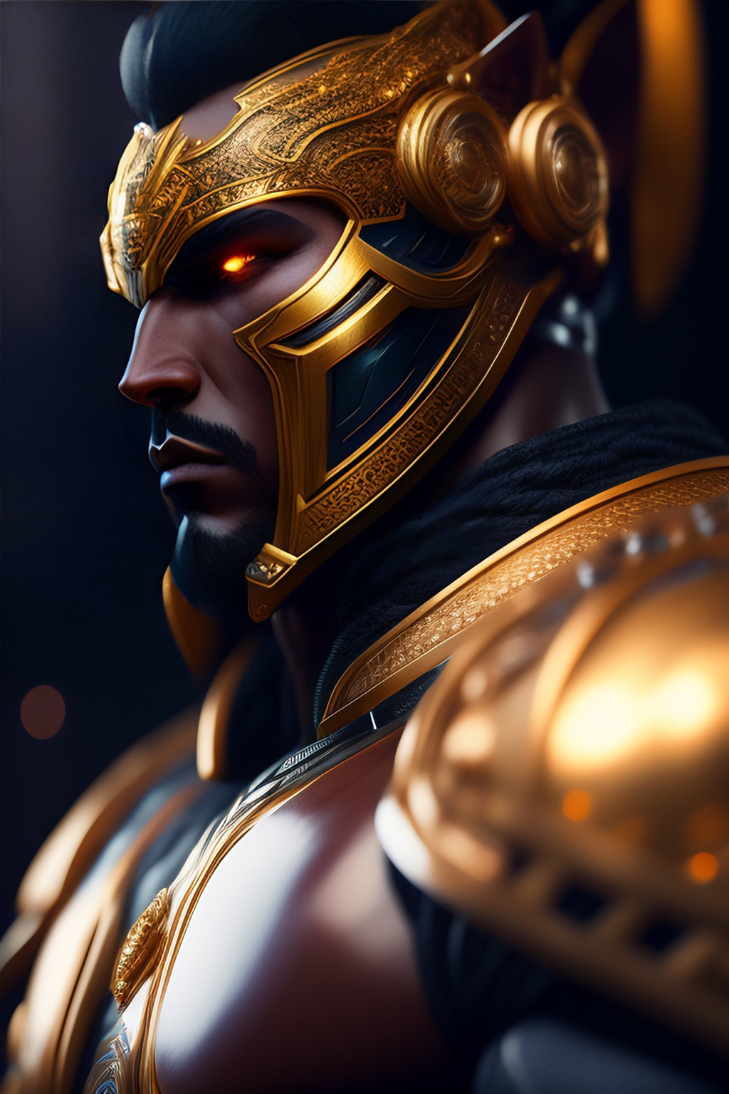 golden knight in armor | OpenArt