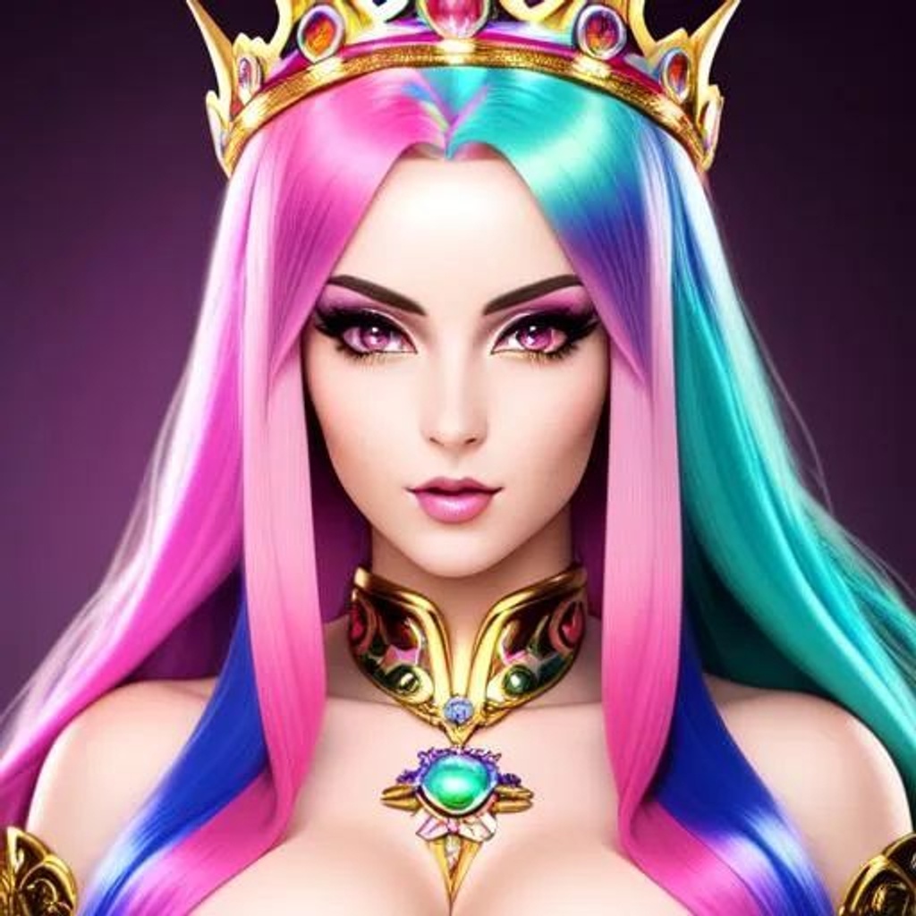 Semi Realistic Anime Girl Skin Highlights Hair Hig Openart