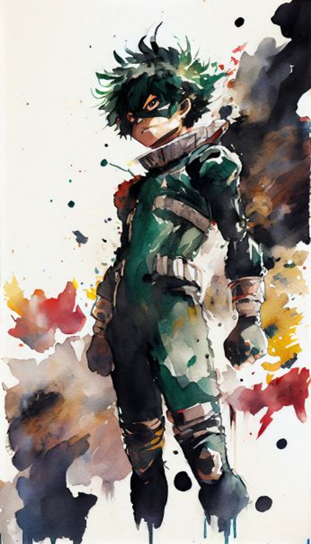 stunning watercolor painting of My Hero Academia's D... | OpenArt