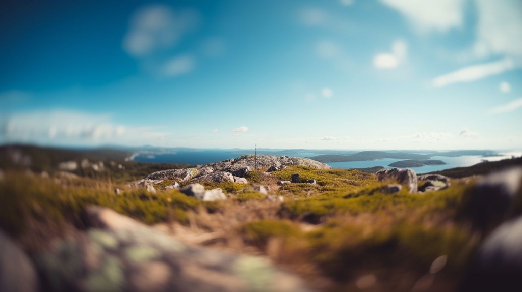 tilted shift minimalistic panorama landscape