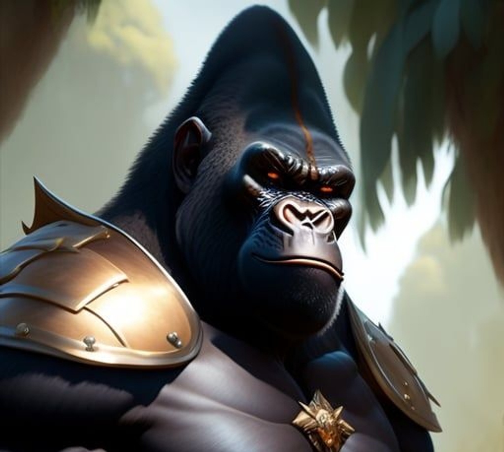 futuristic ai cyborg APE violet laser planetary | OpenArt