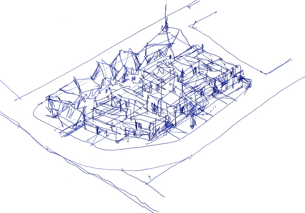 - Staggered residential buildings with voids and int... | OpenArt