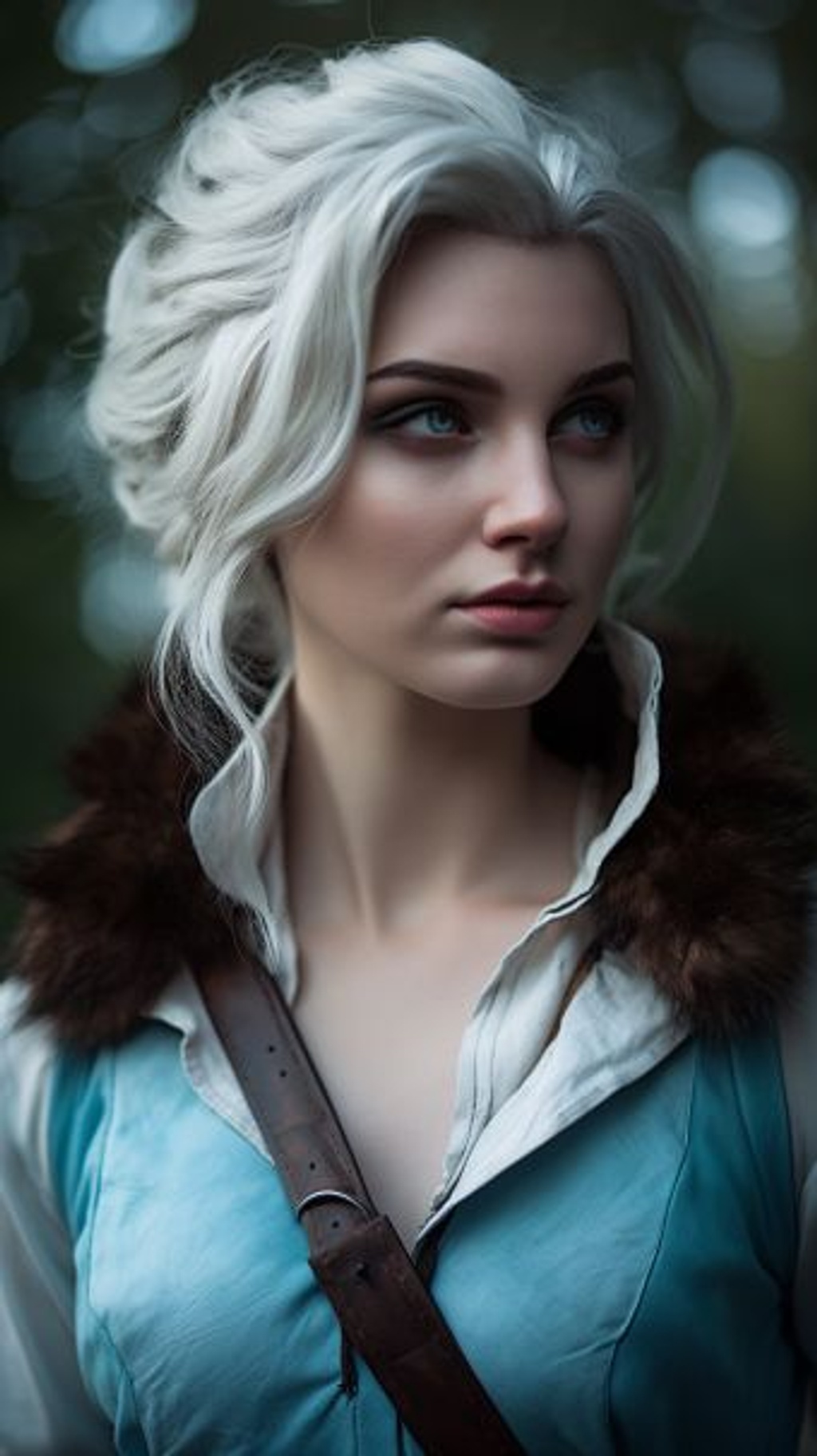 Ciri from the witcher :: Elsa from Frozen --ar 9:16...