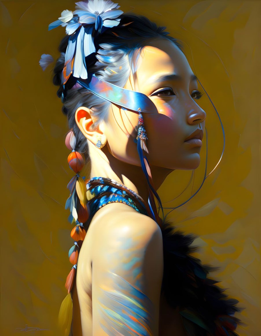 An Apache-Mohave, oil painting, beautiful, imperial... | OpenArt