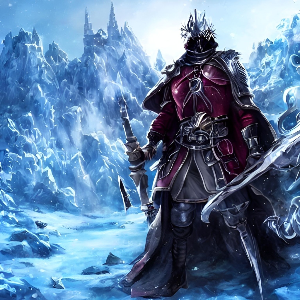 fantasy, ice, winter, adventure, knight, wizard, co... | OpenArt