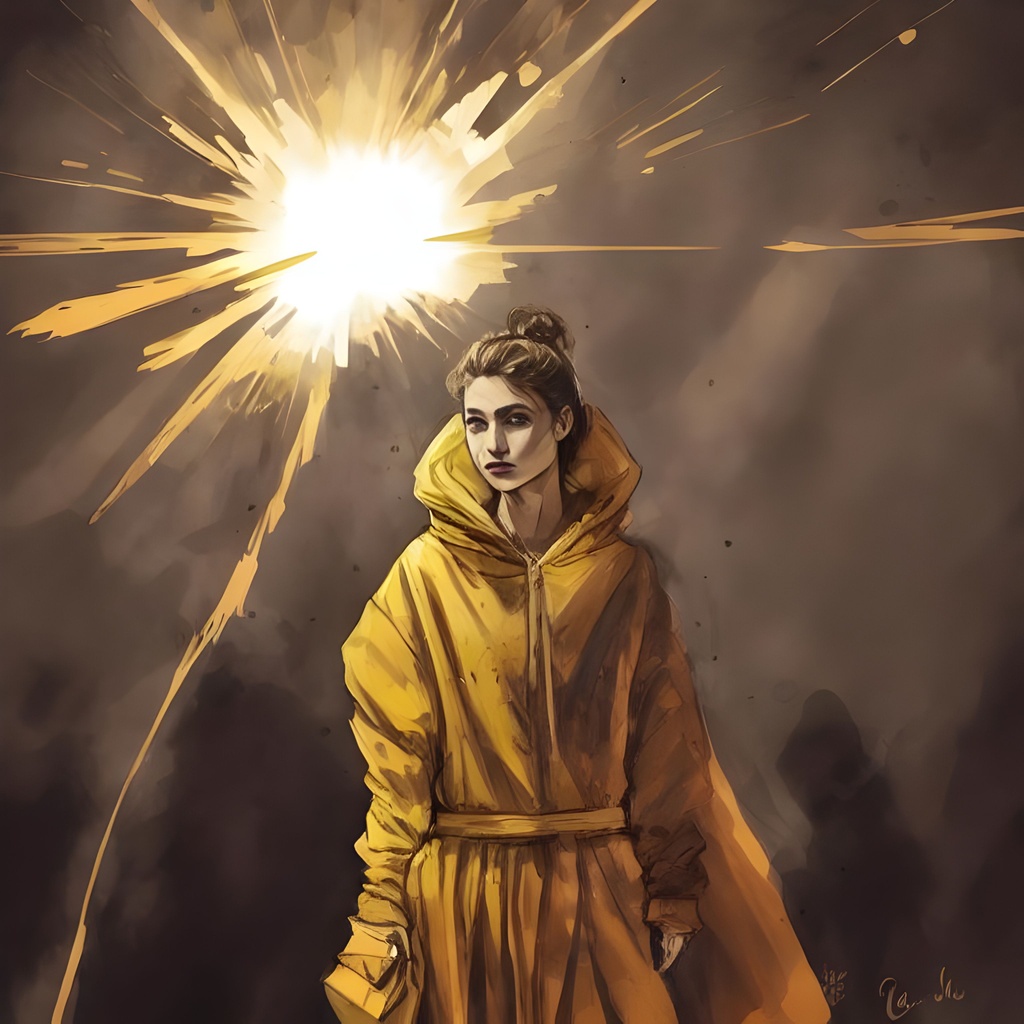 O ser alado desceu dos céus com um brilho ofuscante,... | OpenArt