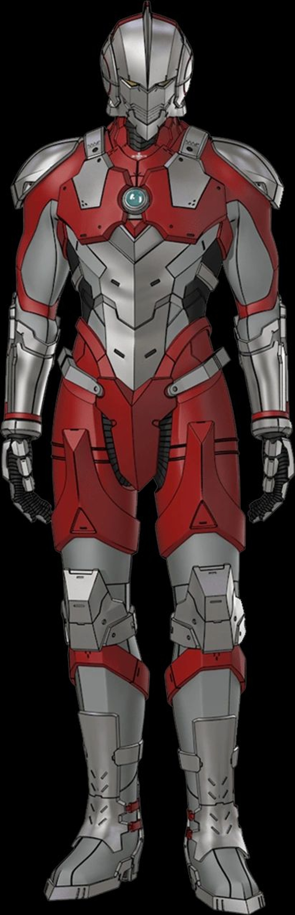 Bionic fighter, metal plate armor suit in black and...