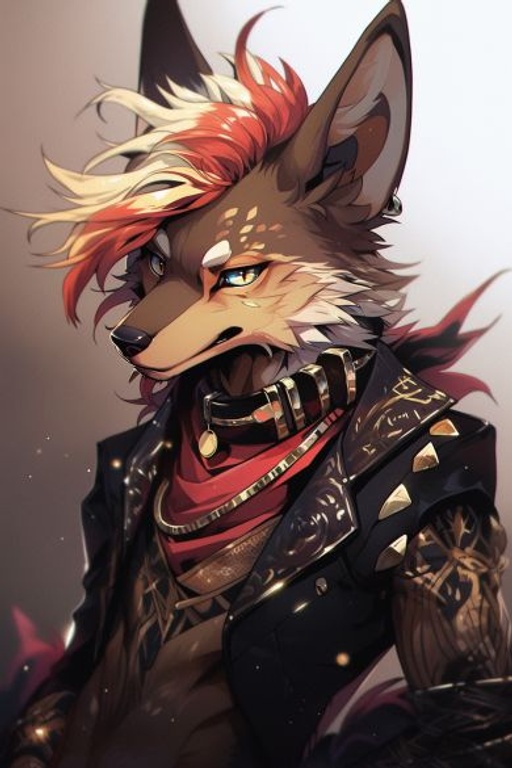 a very detailed and realistic image of a jackal furr...