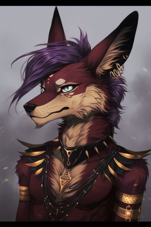 a very detailed and realistic image of a jackal furr...