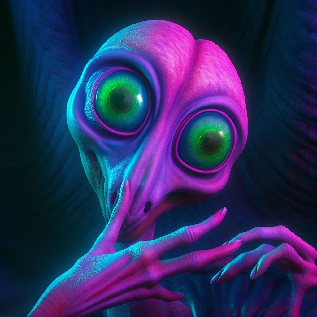 vector layers of interweaving aliens | OpenArt