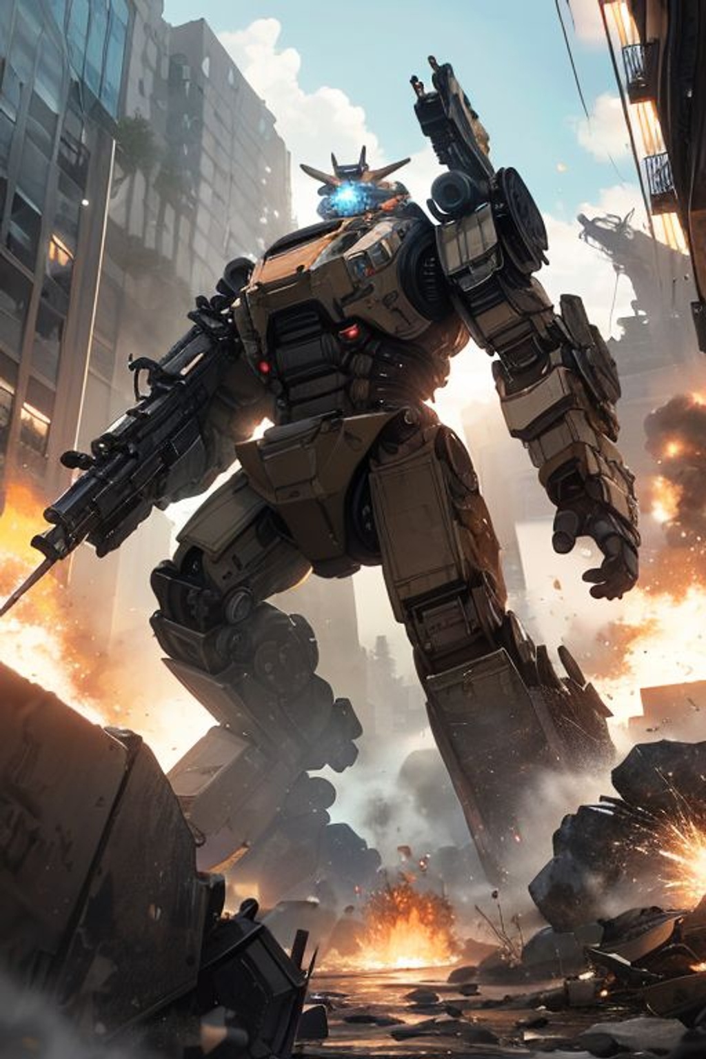 battlemech cyberpunk angel | OpenArt