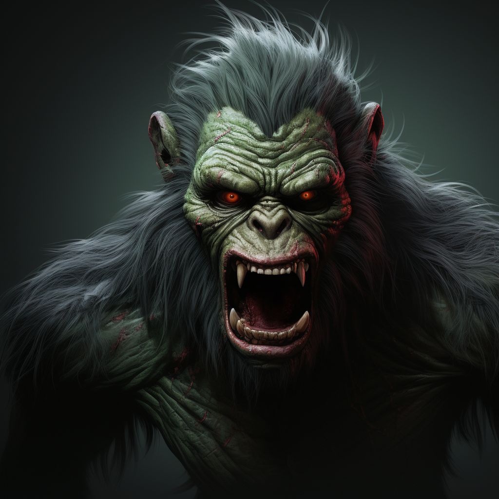 Hyper realistic render of an evil screaming sloth, h... | OpenArt