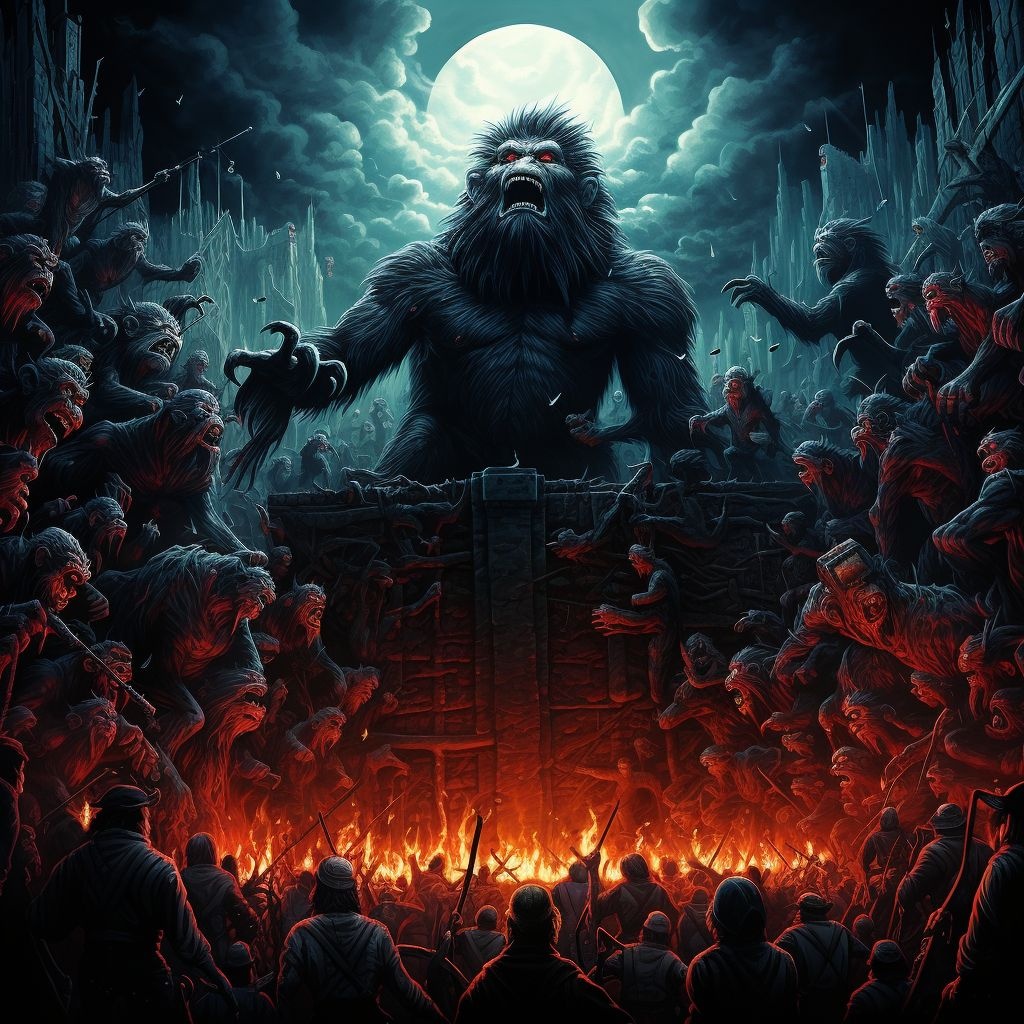 the wall of the ape, from the movie 'the ape god', i... | OpenArt