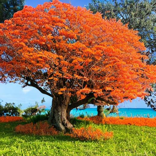 Orange tree in small Island | OpenArt