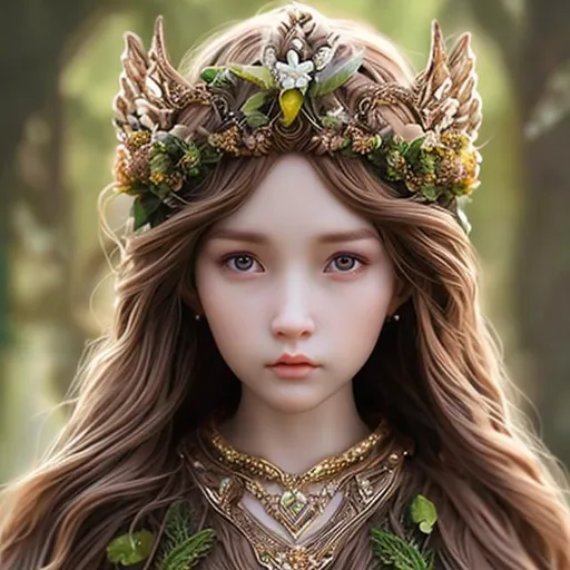 Goddess of nature hyper realistic face features brow... | OpenArt