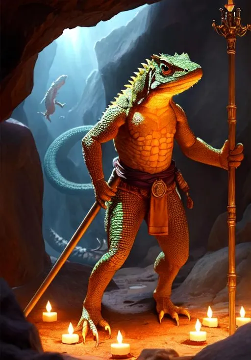 A lizard who is a wizard | OpenArt