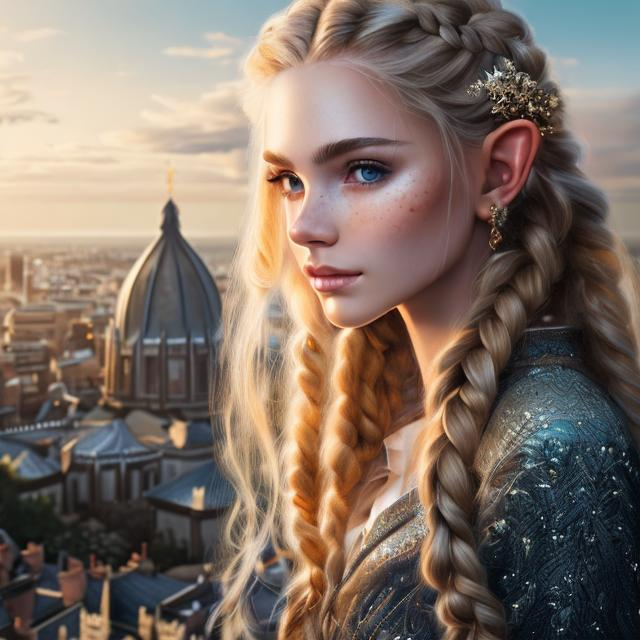 Realistic, High Resolution, Elf, Cleric, light Blond... | OpenArt